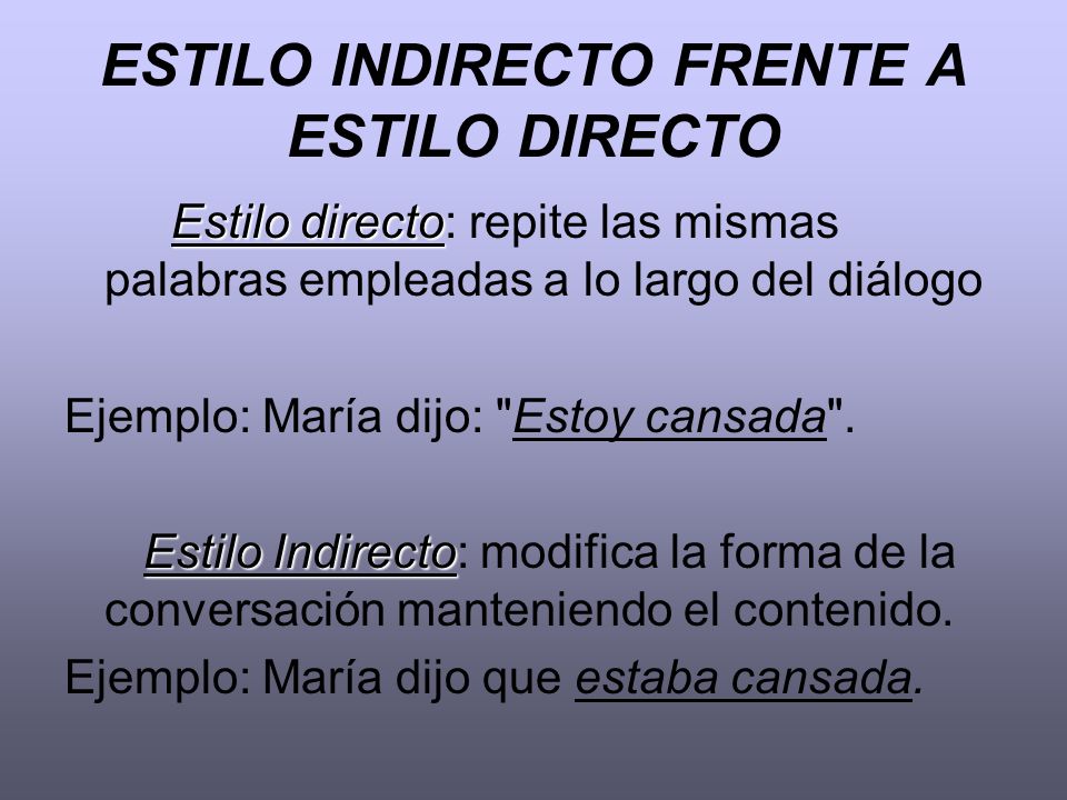 Mi cuarto curso en Primaria: Expresión escrita: ESTILO DIRECTO E INDIRECTO