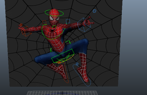 Zichao - 3DPF: Spiderman - Pose 2 (Shooting Web)