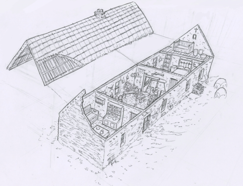 Líníocht Blog - blog of J G O'Donoghue: Irish Cottage Interior