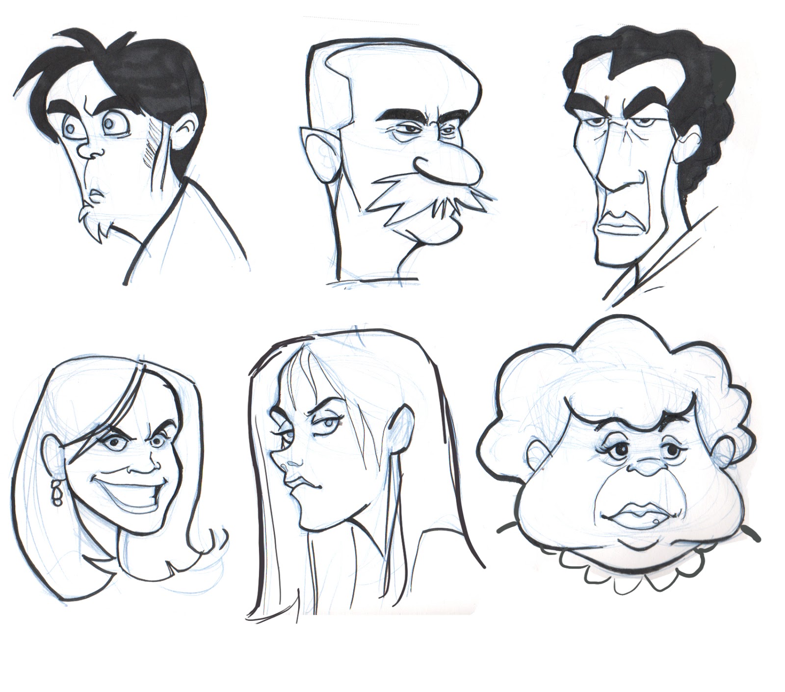 Joe Pearman Art: Cartoon faces week 8