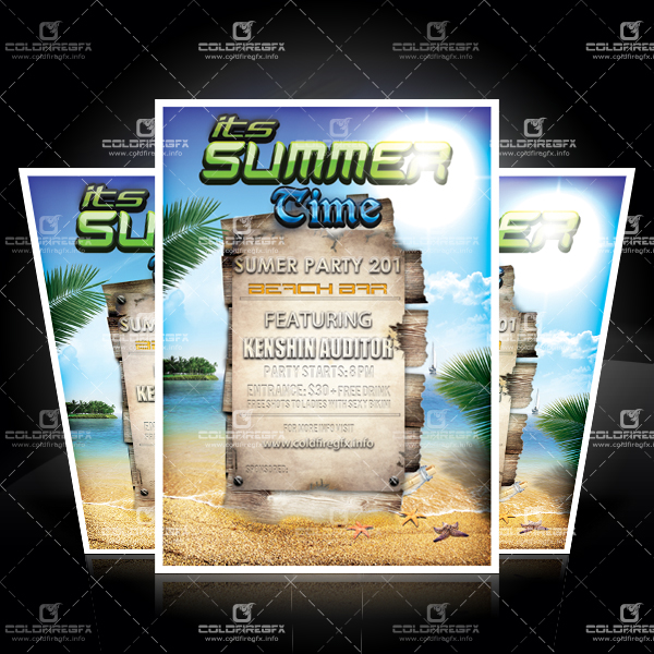 Summer Poster PSD Template « xonekDesign