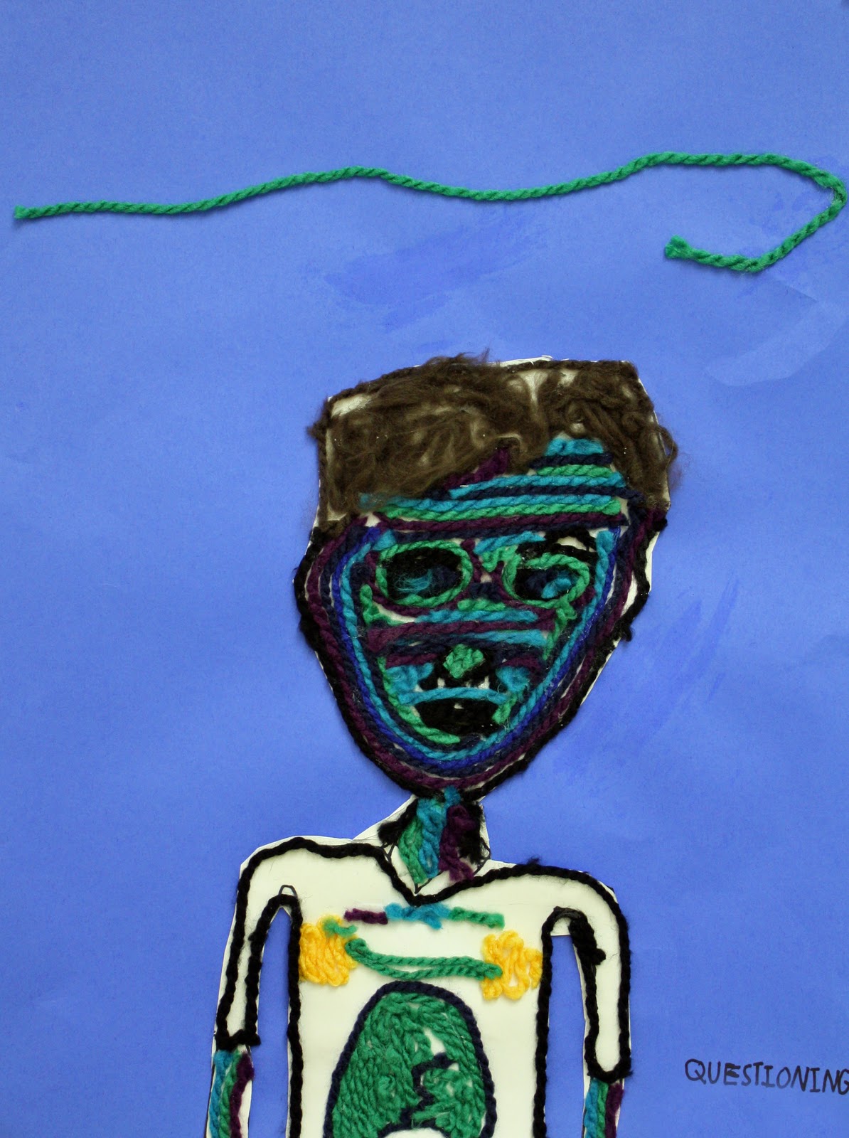 art *scher*: Emotional Self-Portrait Yarn Drawings inspired by Edvard Munch