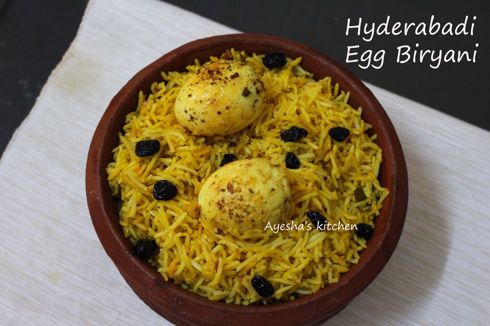 HYDERABADI EGG BIRYANI RECIPE - YUMMY EGG RECIPES