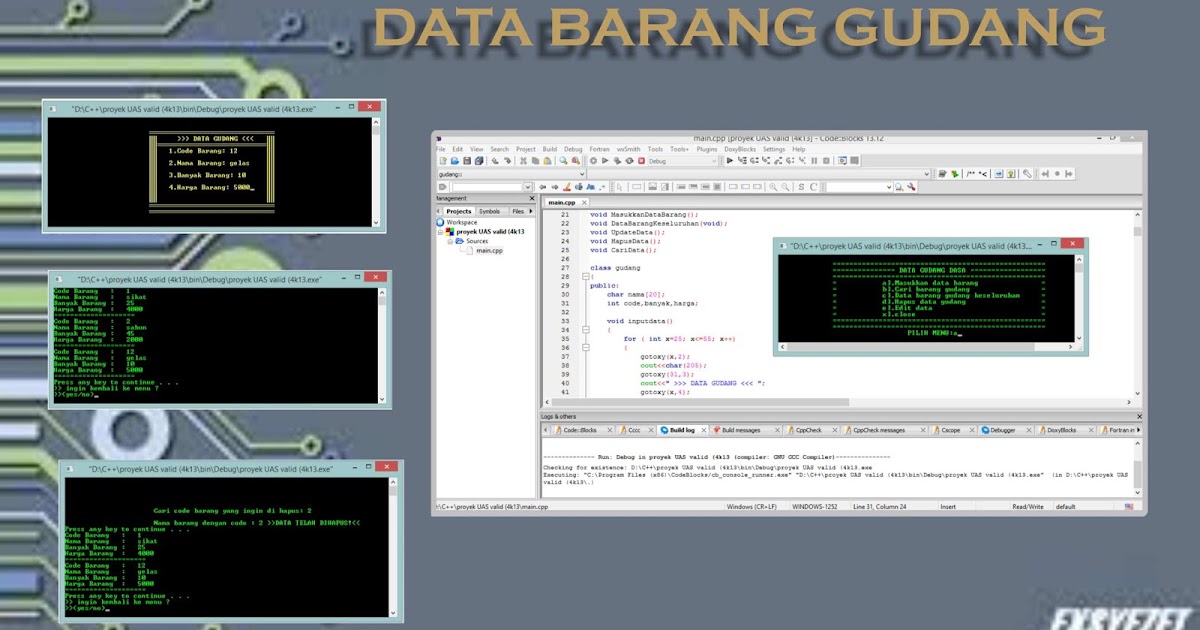 G-29: program data barang dengan c++
