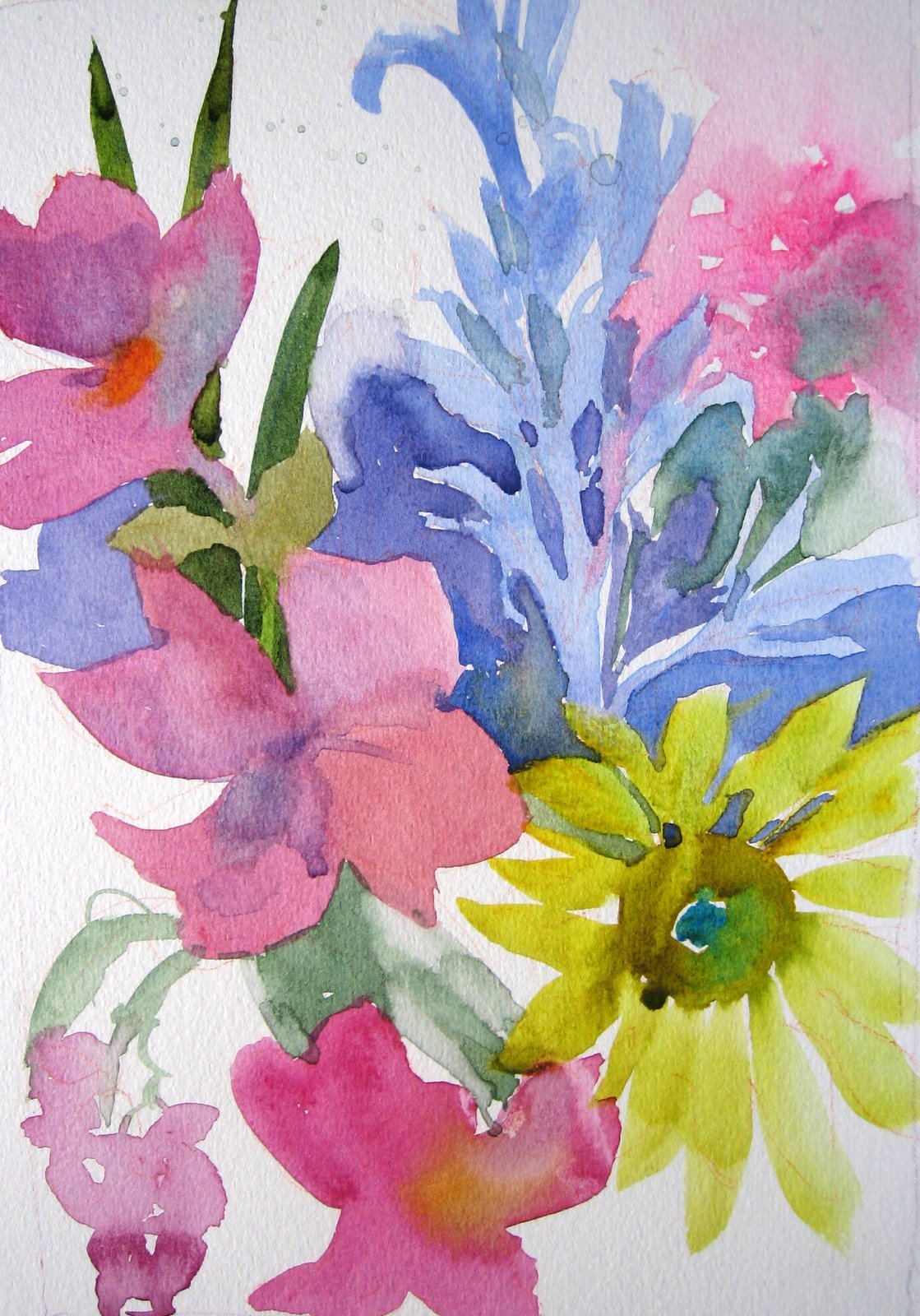 laura's watercolors: warm and cool