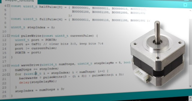 Drive stepper motors with Arduino (code) · One Transistor