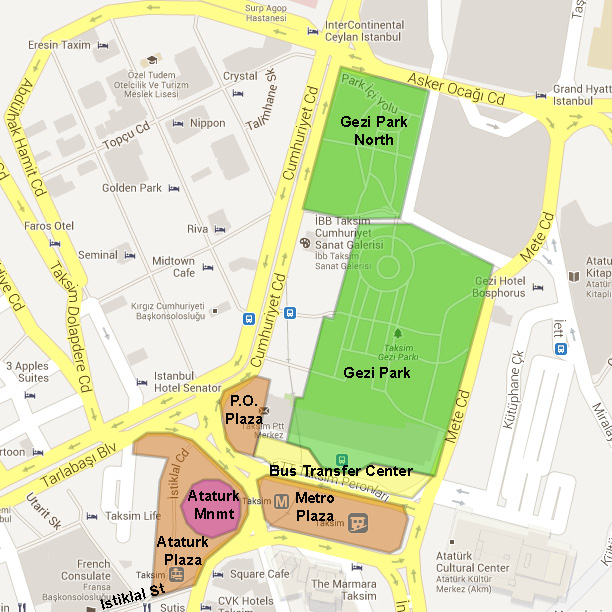 The Geography of Taksim Square