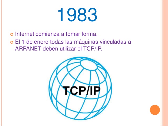 la historia y el internet : Década de 1981 a 1990