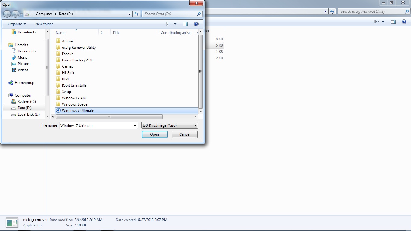 Cara Membuat ISO Windows 7 AIO ( All In One ) dengan ei.cfg Removal Utility