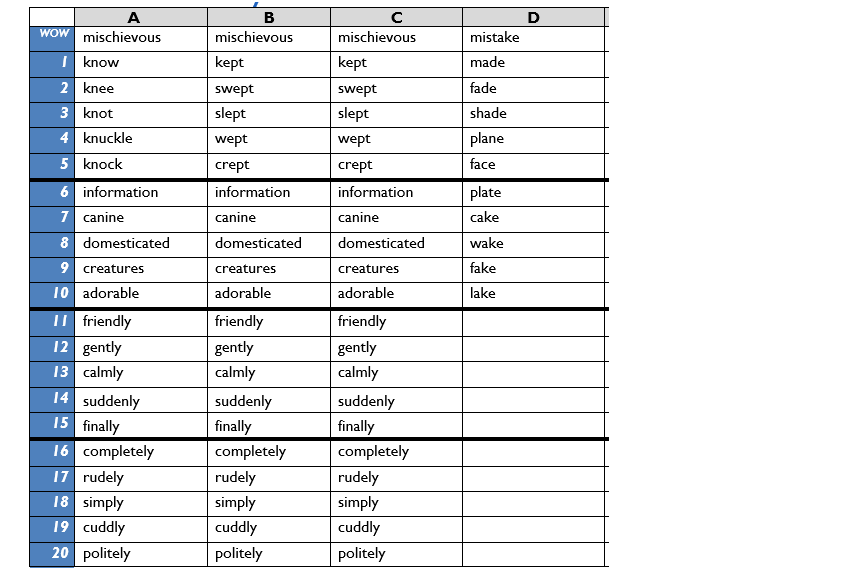 Broadford Year 3 4 Year 3 Spellings W C 09 10 17 broadford-year-3-4-year-3-spellings-w-c-09-10-17