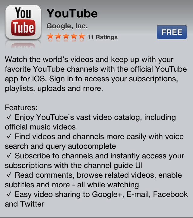 Google releases official YouTube app for iPhone