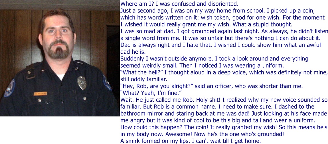 YoungTrevor's male body swap caps: Where Am I