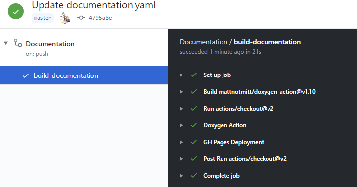 GitHub Actions - Doxygen Documentation Deployment