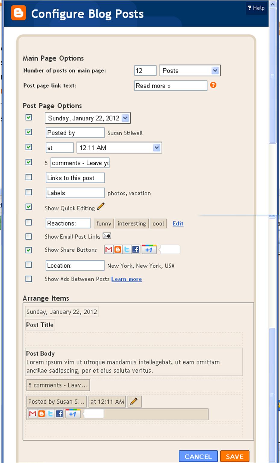 Blogmama Susan: Posting Options