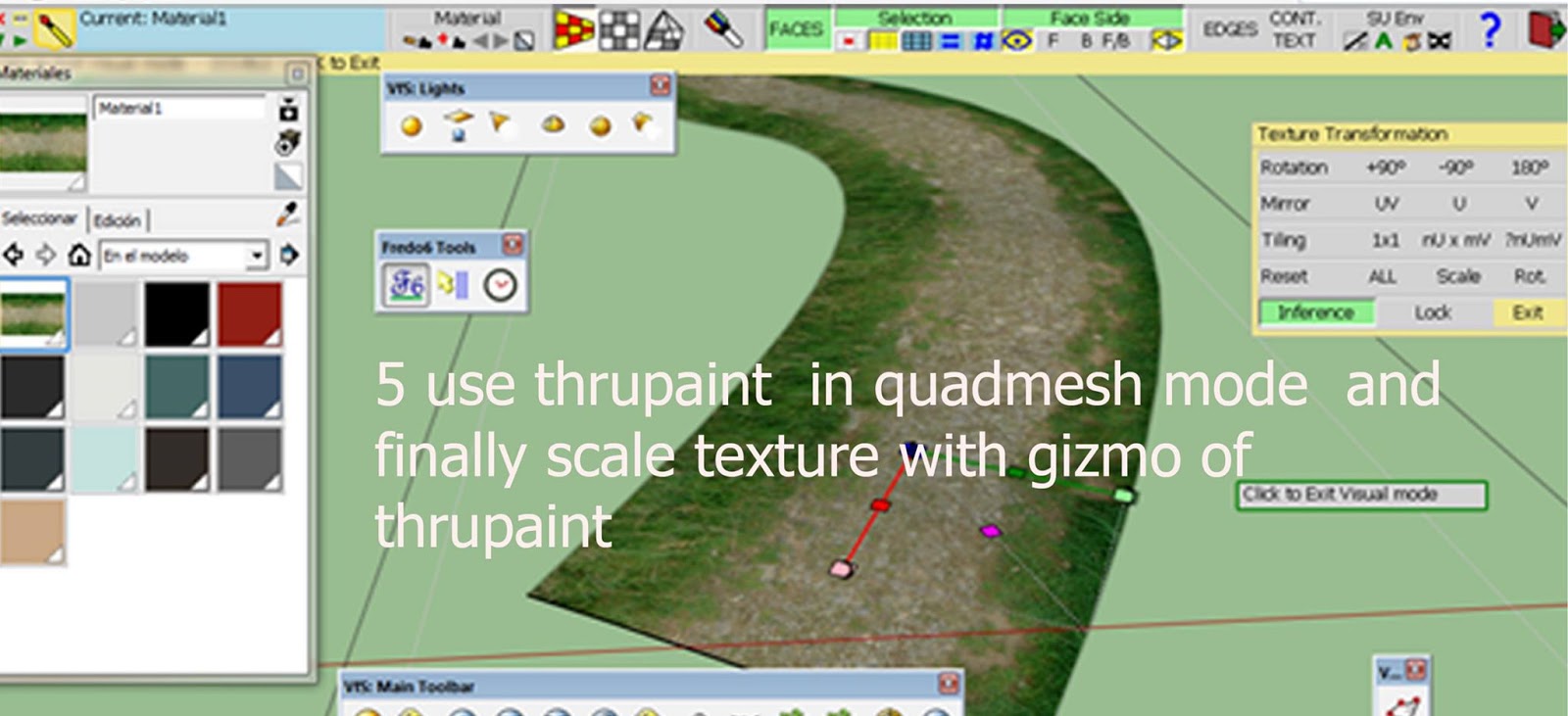 SKETCHUP TEXTURE: Sketchup tutorial - As perfectly texturize a curved ...