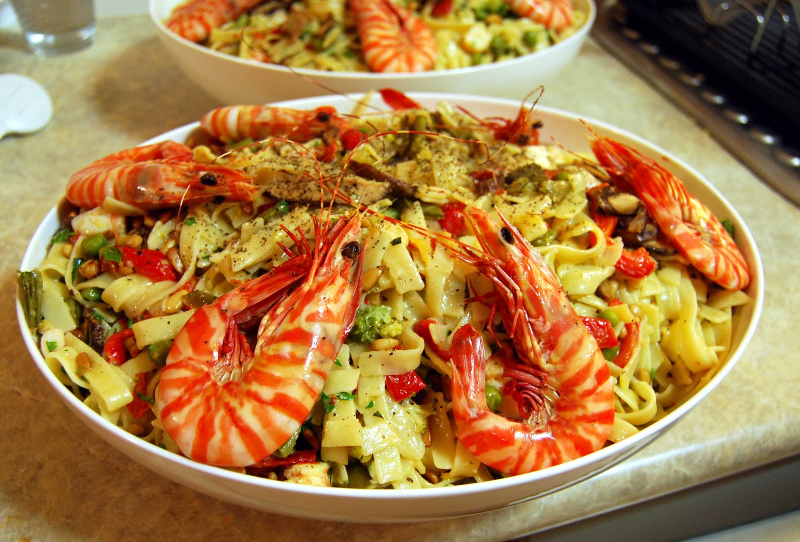 The Radio Gastronomer: Pasta Primavera, Australian Tiger-Prawn-Style