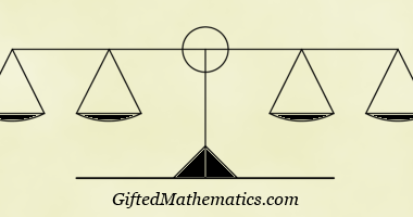 Gifted Mathematics: Prize Maths Quiz: A Four-Pan Balance Puzzle (PMQ35)