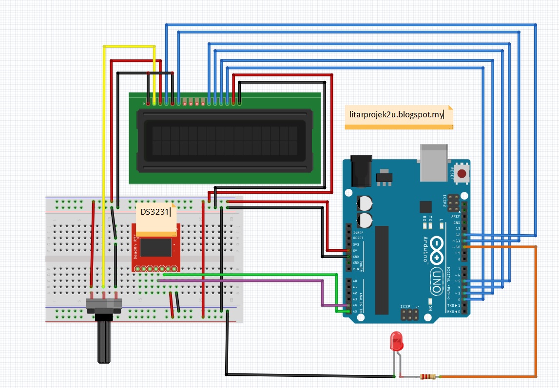 Litarprojek2u Tutorial 9 Arduino And Real Time Clock Ds3231 Set Alarm