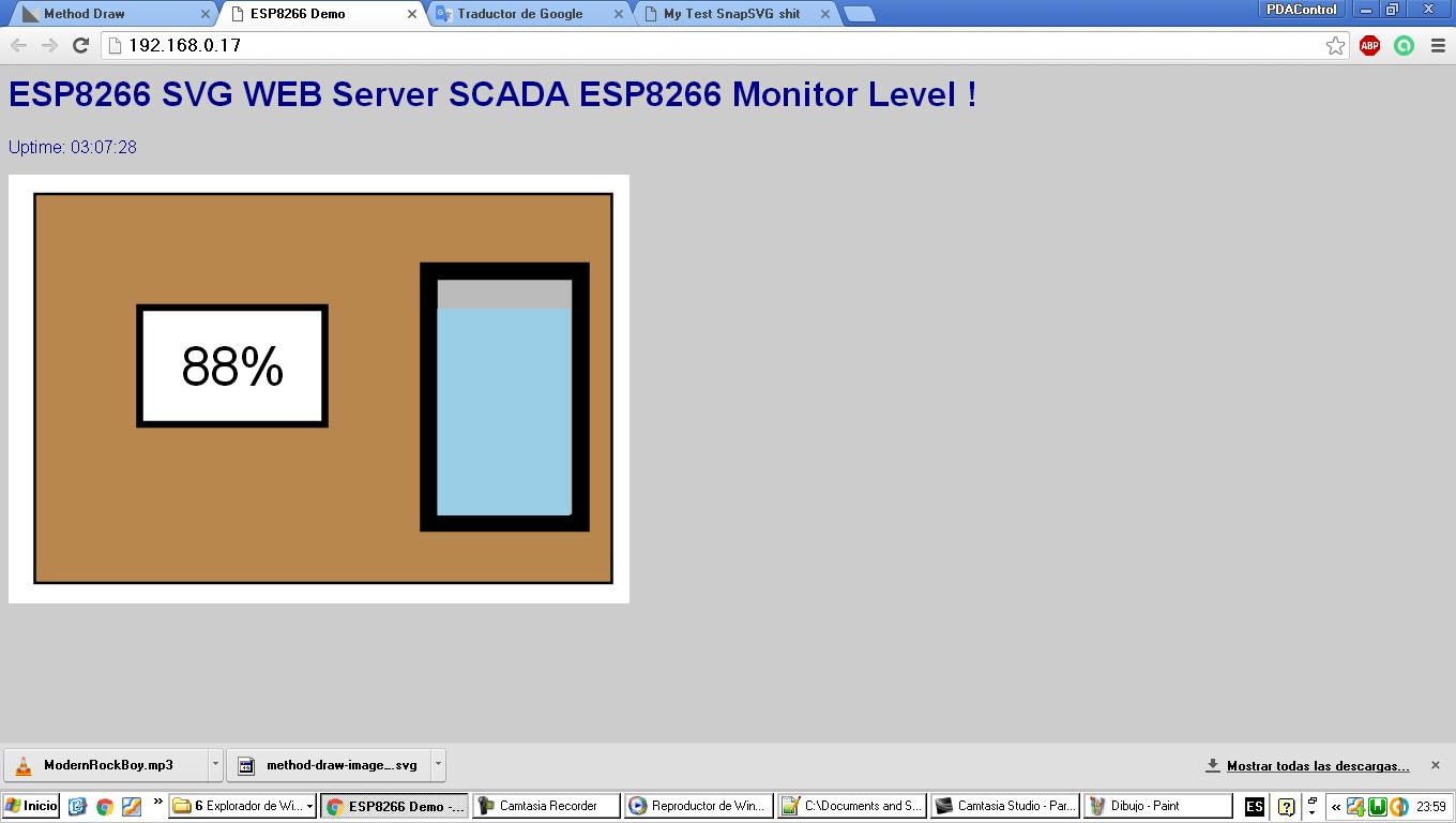 Web Server Scada SVG ESP8266 Random value with 6V Battery – PDAControl Web Server Scada SVG ESP8266 Random value with 6V Battery – PDAControl