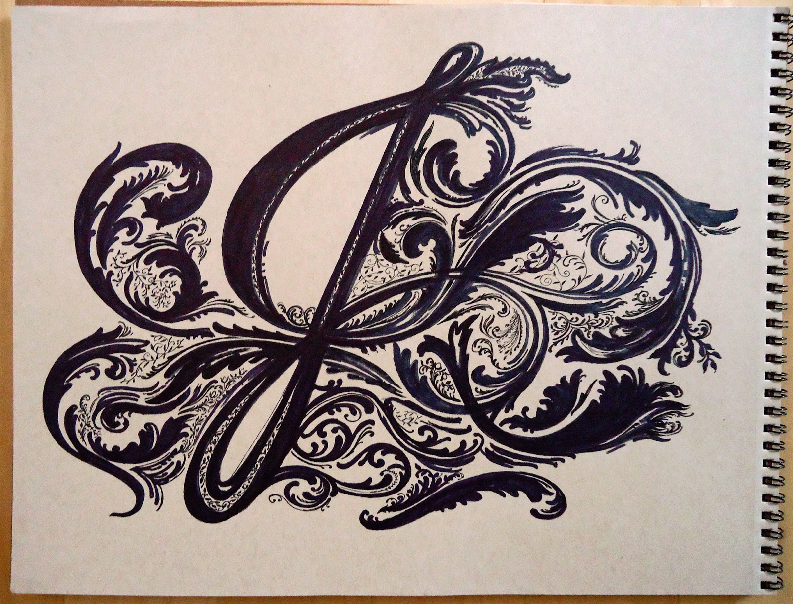 Wanderlust Gallery: Hand Lettered Letter J, Chunky