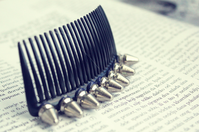 frashion: DIY_ metal spiked hair comb / DIY_ Ukras za kosu sa bodljama