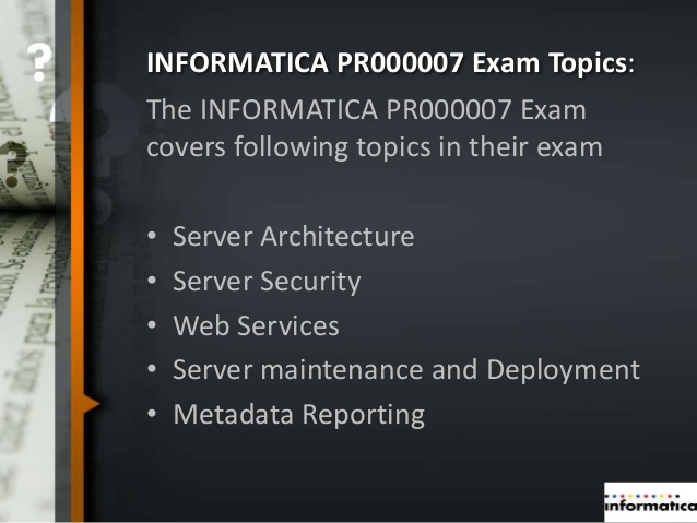 Informatica MCQs Set: 6 - Informatica Training & Programing Free Tutorials