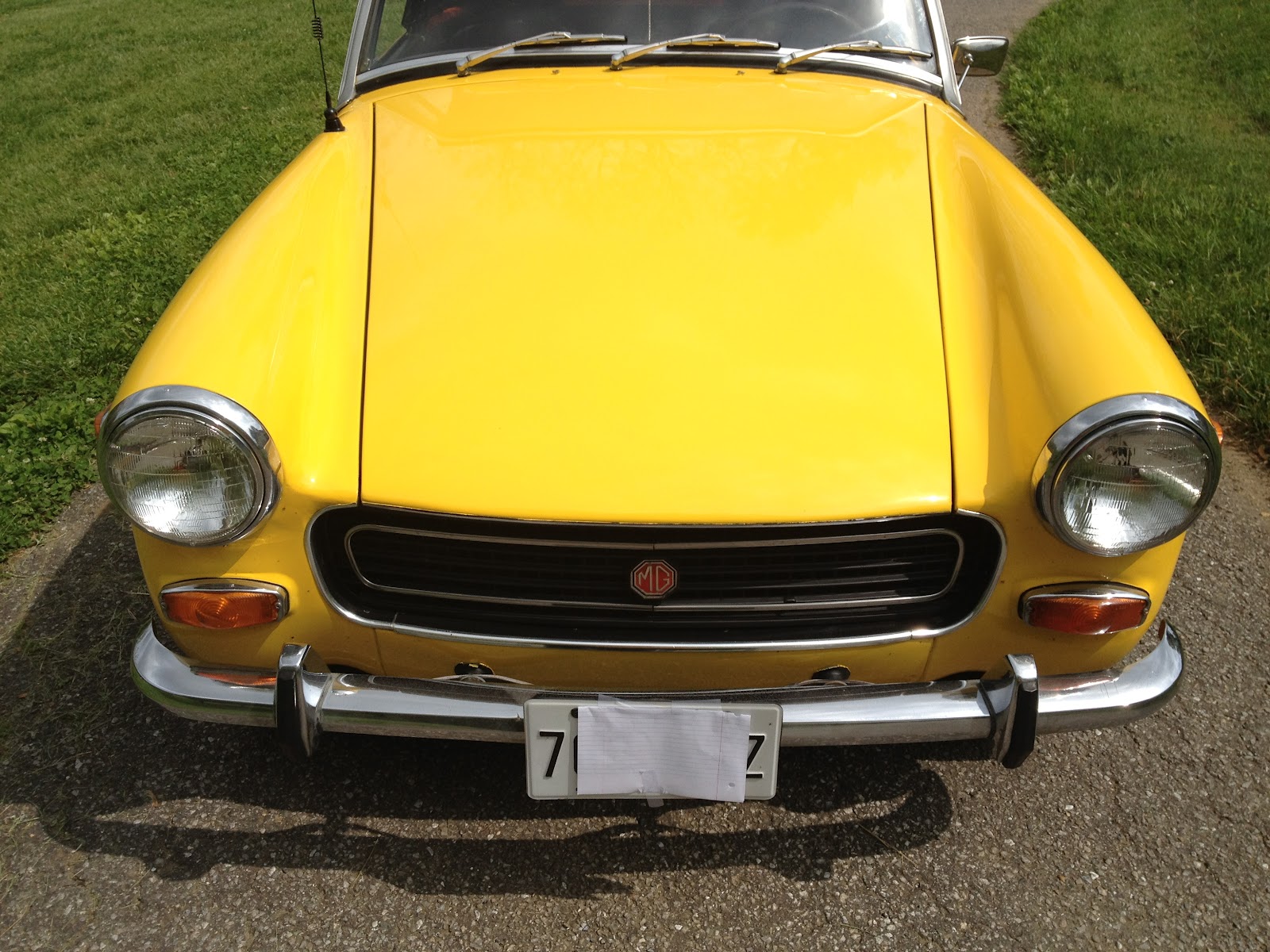 Yellow MG Midget
