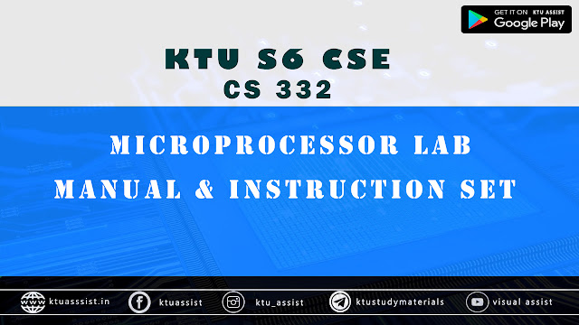 KTU CS334 Microprocessor Lab Manual - KTU ASSIST