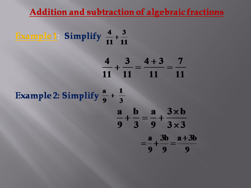 Math 9: Chapter 4: ALGEBRAIC MANIPULATION