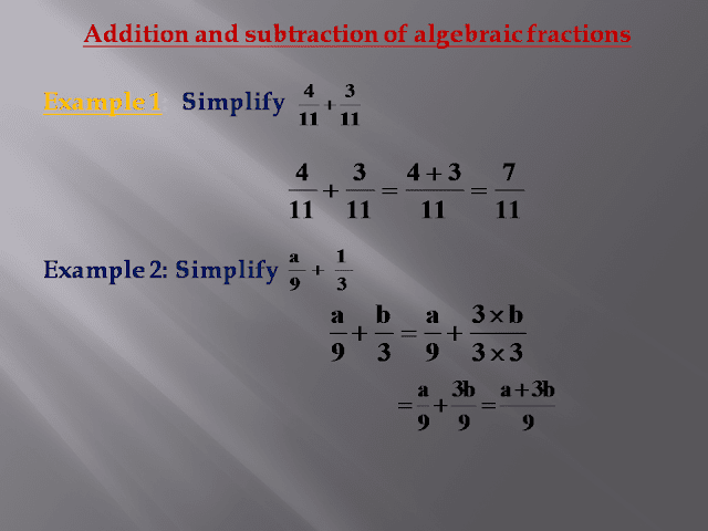 Math 9: Chapter 4: ALGEBRAIC MANIPULATION