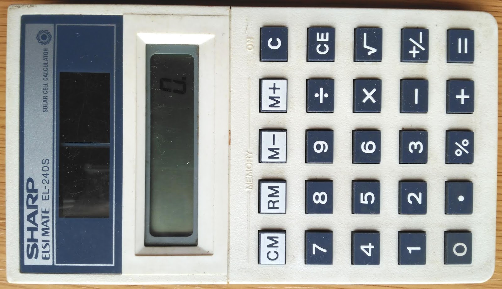 Retro Ordenadores Orty: Calculadora SHARP ELSI MATE EL-240S (solar cell ...