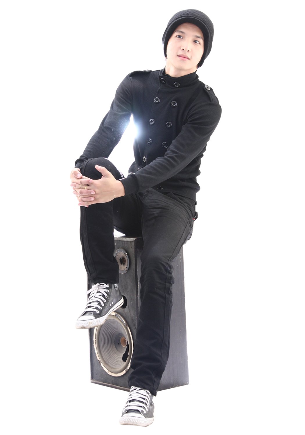 Myanmar Model Boy Kaung Pyae's Black Fashion