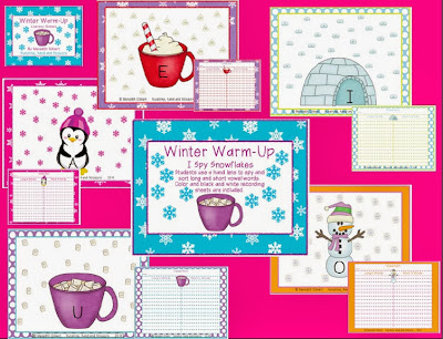 Sunshine, Sand and Scissors: WInter Warm-Up Unit and a FREEBIE