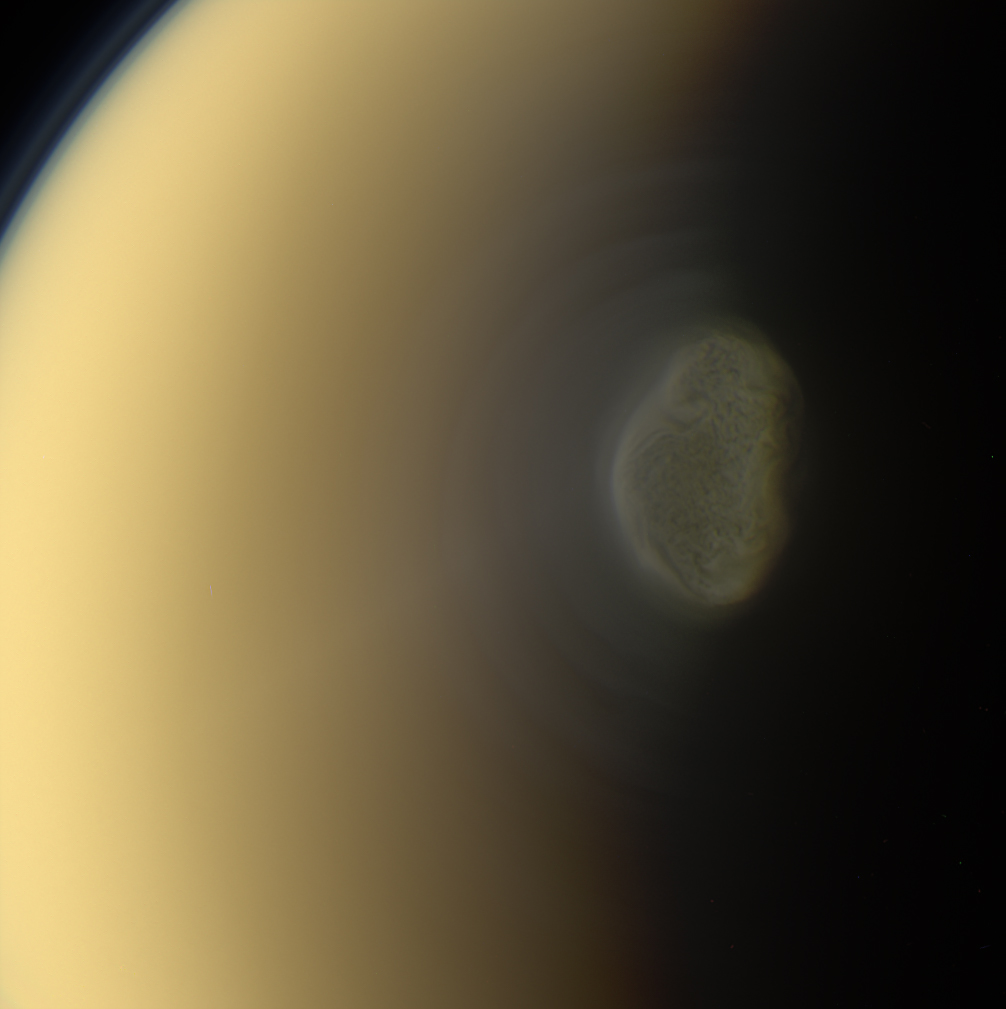 Friends of NASA: Titan's Colorful South Polar Vortex at Saturn | NASA ...