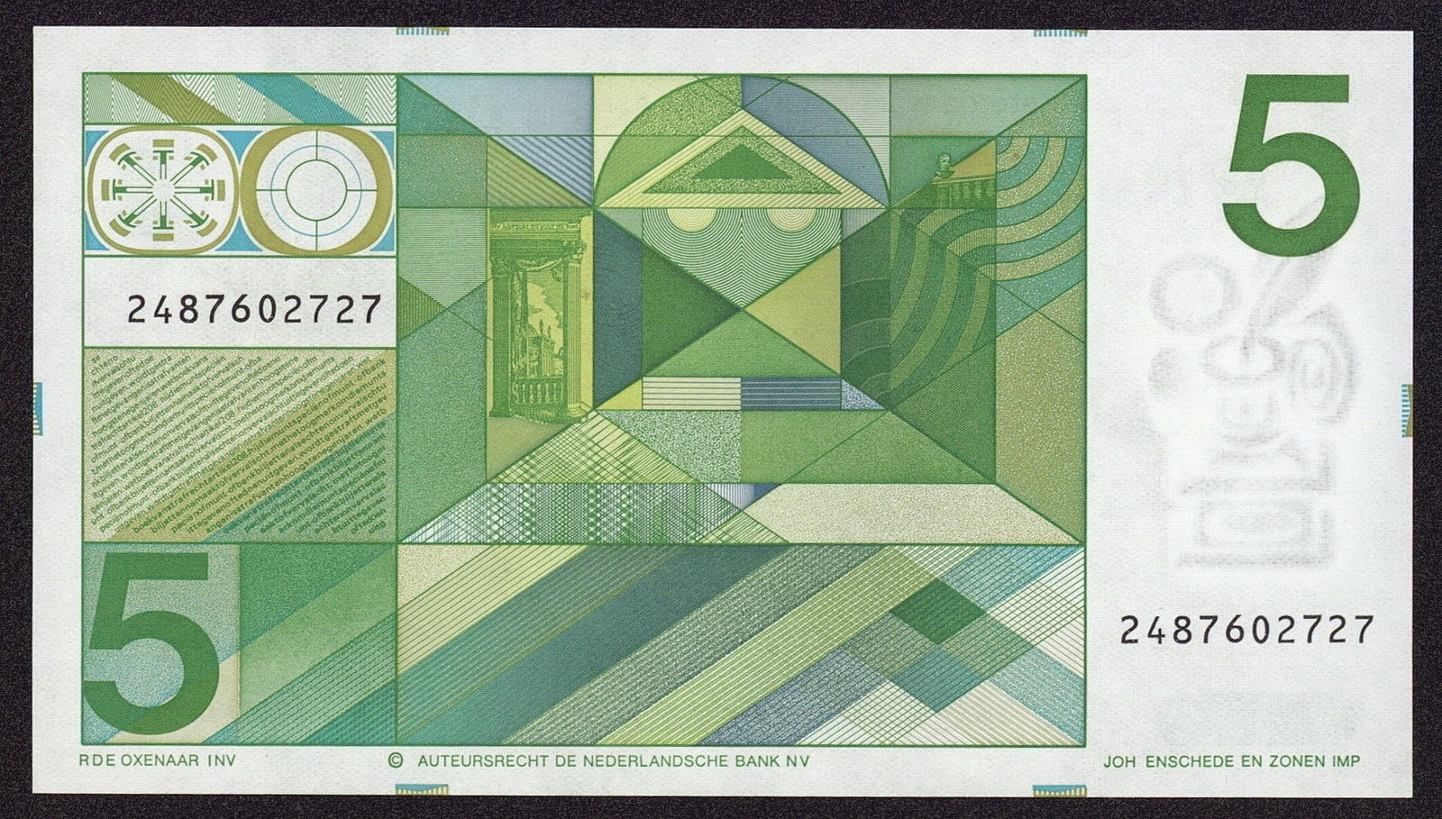 Netherlands 5 Gulden Banknote 1973 Joost van den Vondel|World Banknotes ...