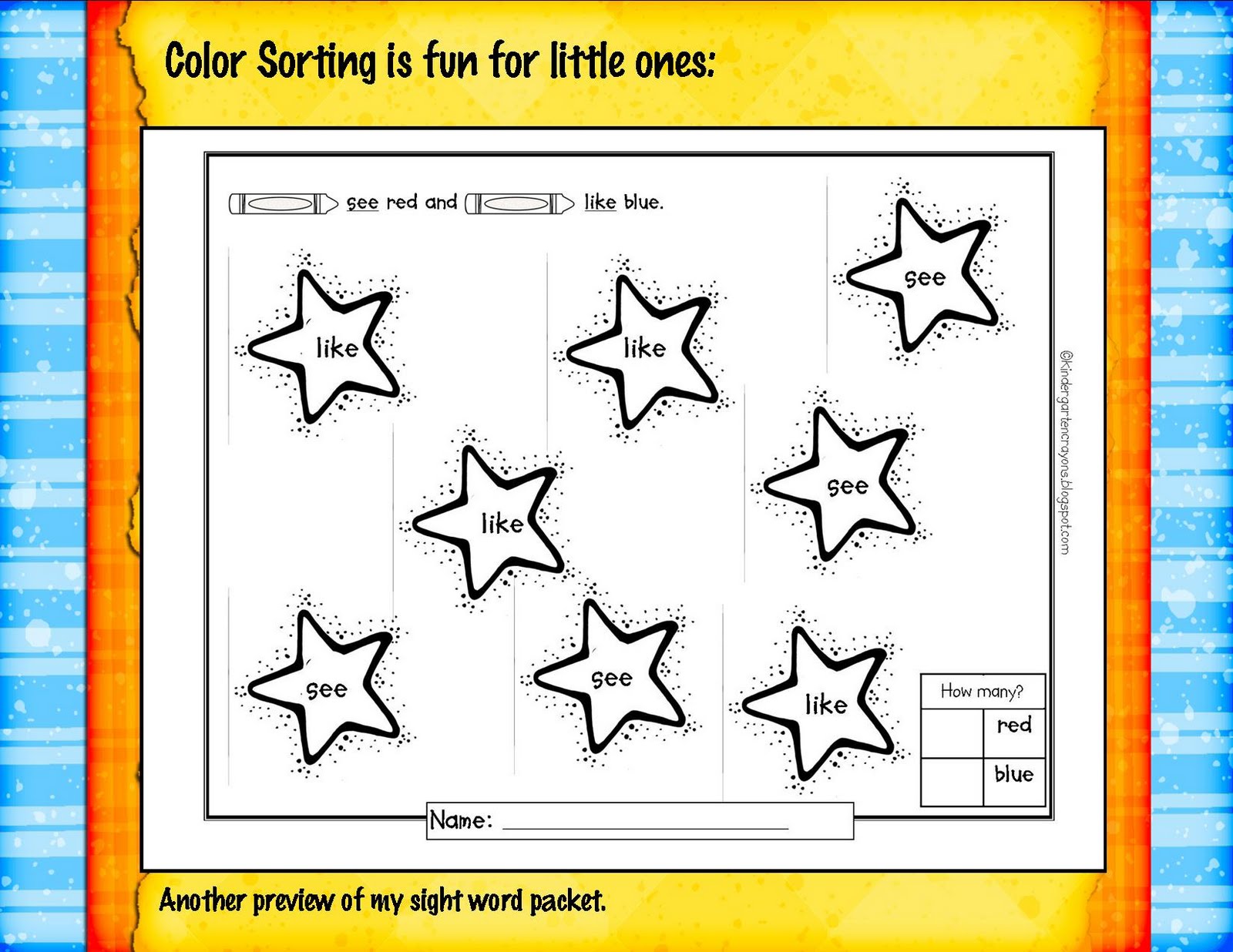 Kindergarten Crayons: Words Are Everywhere... Including My Floor