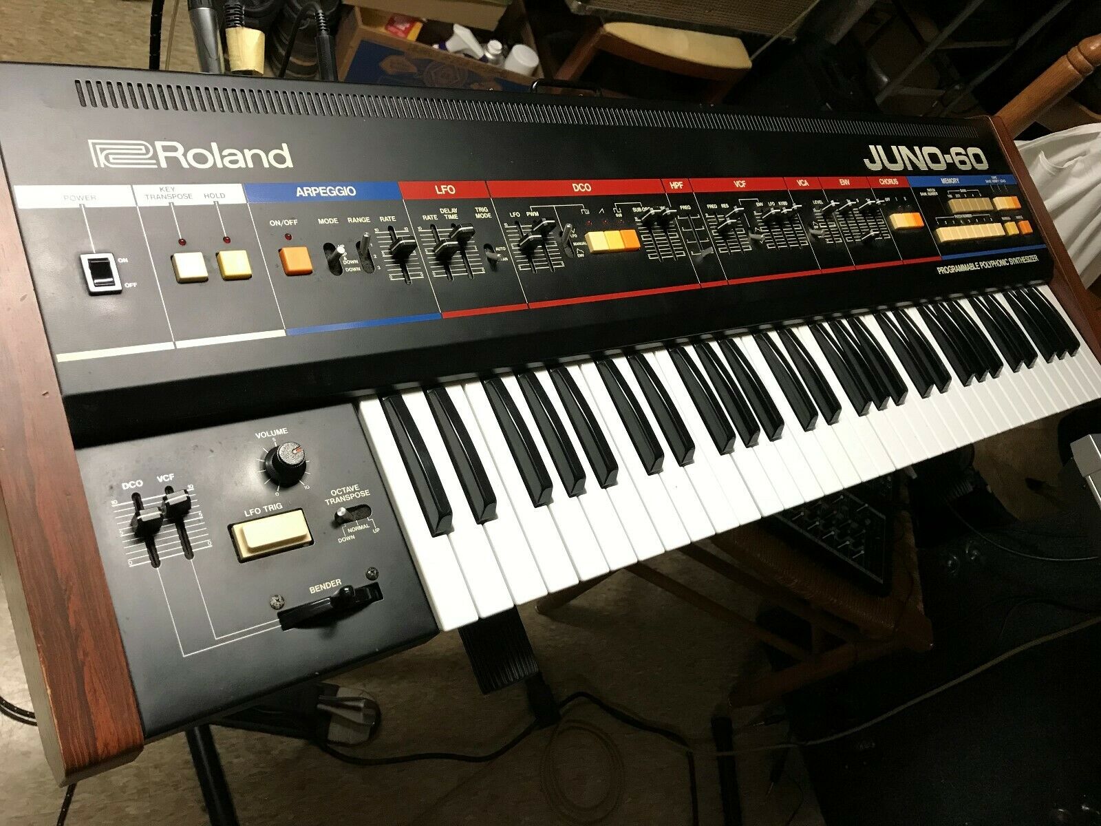 MATRIXSYNTH: Roland Juno-60 Keyboard Synthesizer SN 320202
