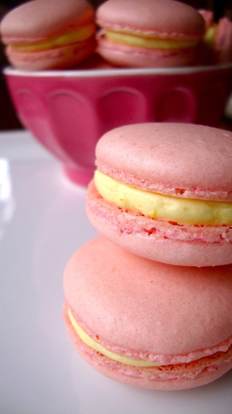 Indulge: Raspberry Meyer Lemon Macarons