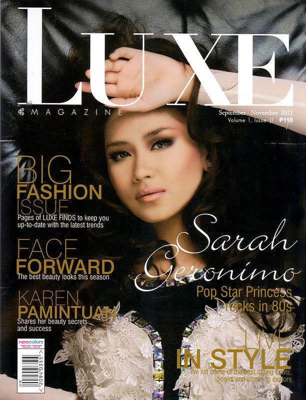 Turtz on the Go: Sarah Geronimo Covers Luxe Magazine September ...