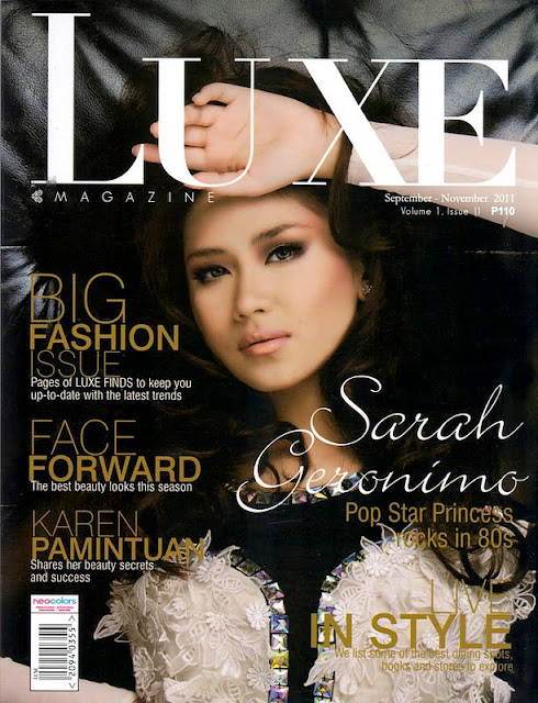 Turtz on the Go: Sarah Geronimo Covers Luxe Magazine September ...
