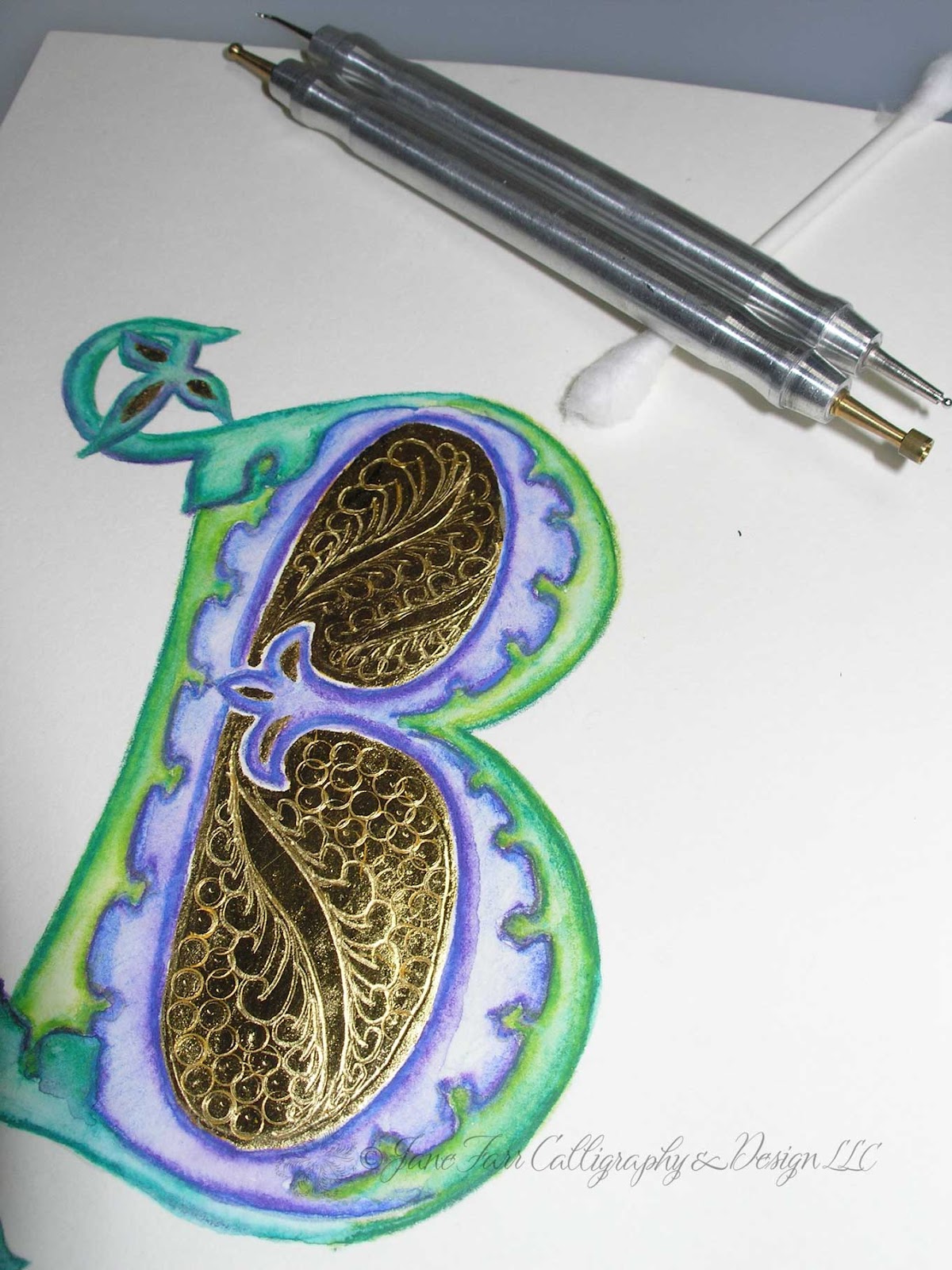 A Place To Flourish: Calligraphy Flourish Friday - Illumination Practice