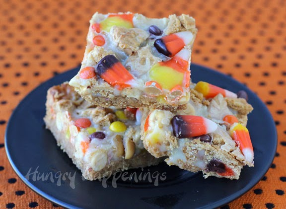 Halloween Sweet and Salty Candy Corn Magic Bars