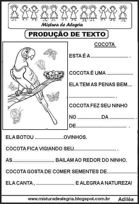 PRODUÇÕES DE TEXTOS LACUNADOS PARA ALFABETIZAÇÃO, NO JEITO DE IMPRIMIR ...