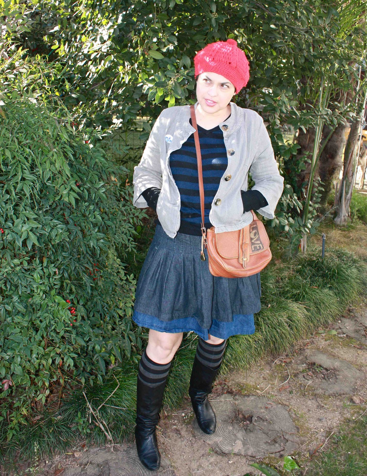 THE CITIZEN ROSEBUD: outfit post: Triple Denim, Double Stripes