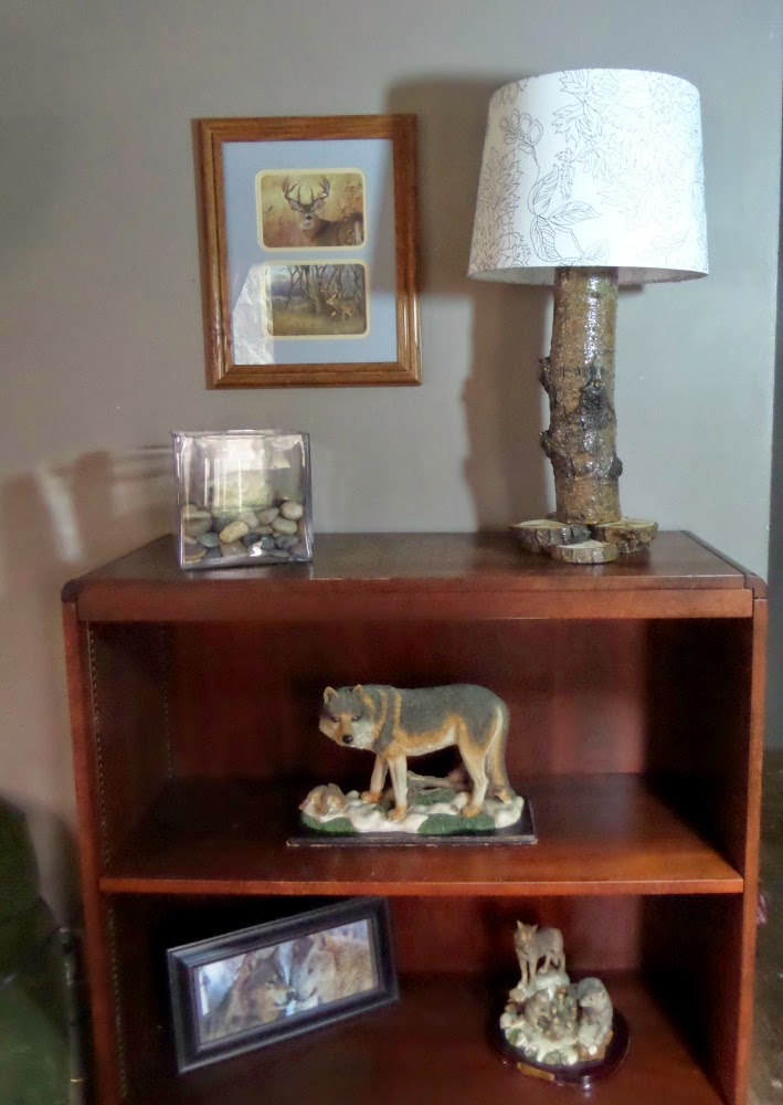 DIY Rustic Log Lamp with LED Power - Outnumbered 3 to 1