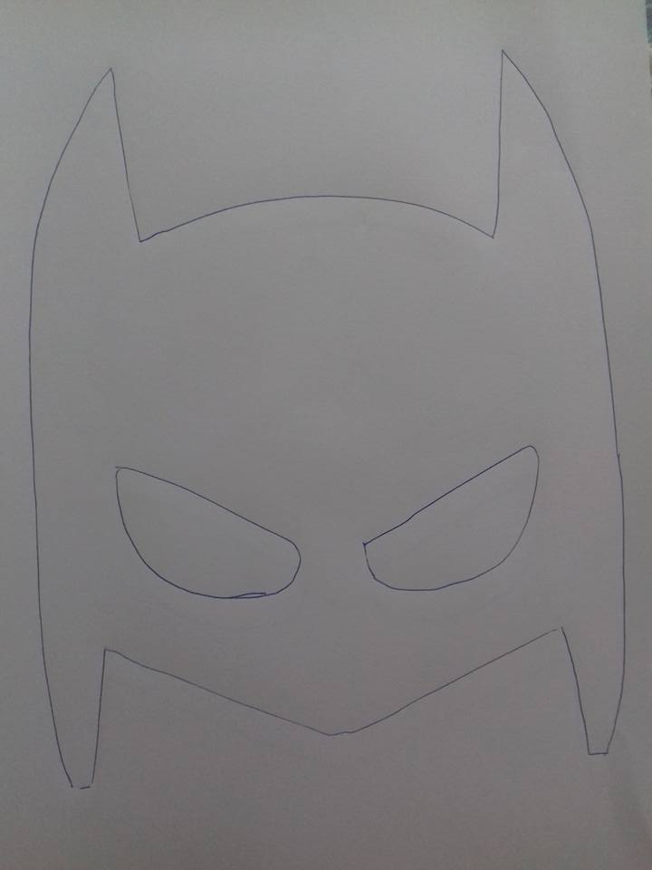 Moldes de E.V.A Facil: Máscara do Batman com molde