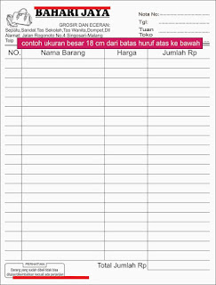 Contoh desain nota - Omah Kreasi Mandiri