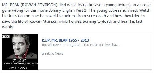 Rowan Atkinson aka Mr. Bean Died 2013 is Hoax!