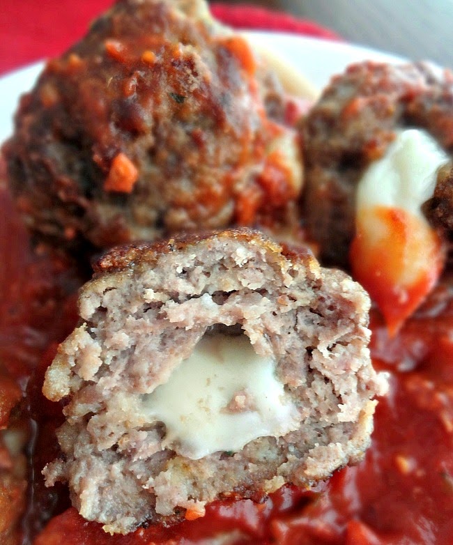 The Cooking Actress: Mozzarella Stuffed Meatballs